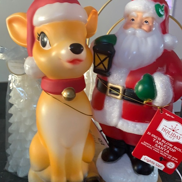 Holiday Time | Holiday | Holiday Time 1 Santa Reindeer Table Top Blow ...